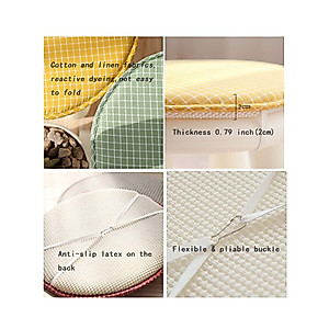 JINGXIN Pack of 2 Round Stool Pad Kids Soft Sponge Seat Cushion Bar High Stool Chair Pad - Diameter 13 inch,Red Dot