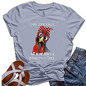It is a Kind of Day HEI HEI - Short Sleeve Shirts for Women Casual Summer Cute Tops Junior Teen Girls Graphic Tees Shirt Gray