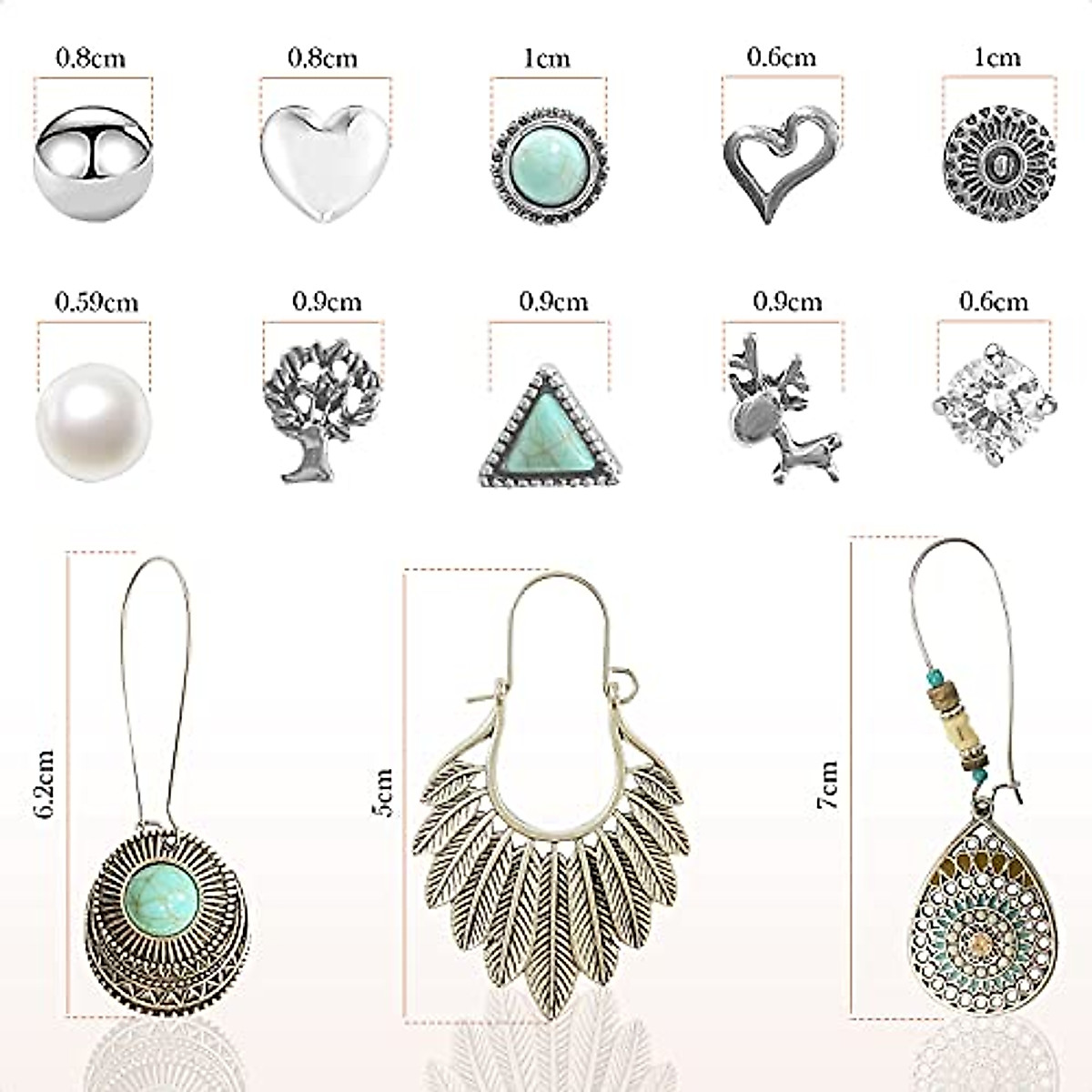 24 Pairs Fashion Drop Dangle Earrings, Hypoallergenic Vintage Dangling Earrings Set, Women Girls Bohemian National Style Hollow Earrings Jewelry for Christmas Birthday Gift