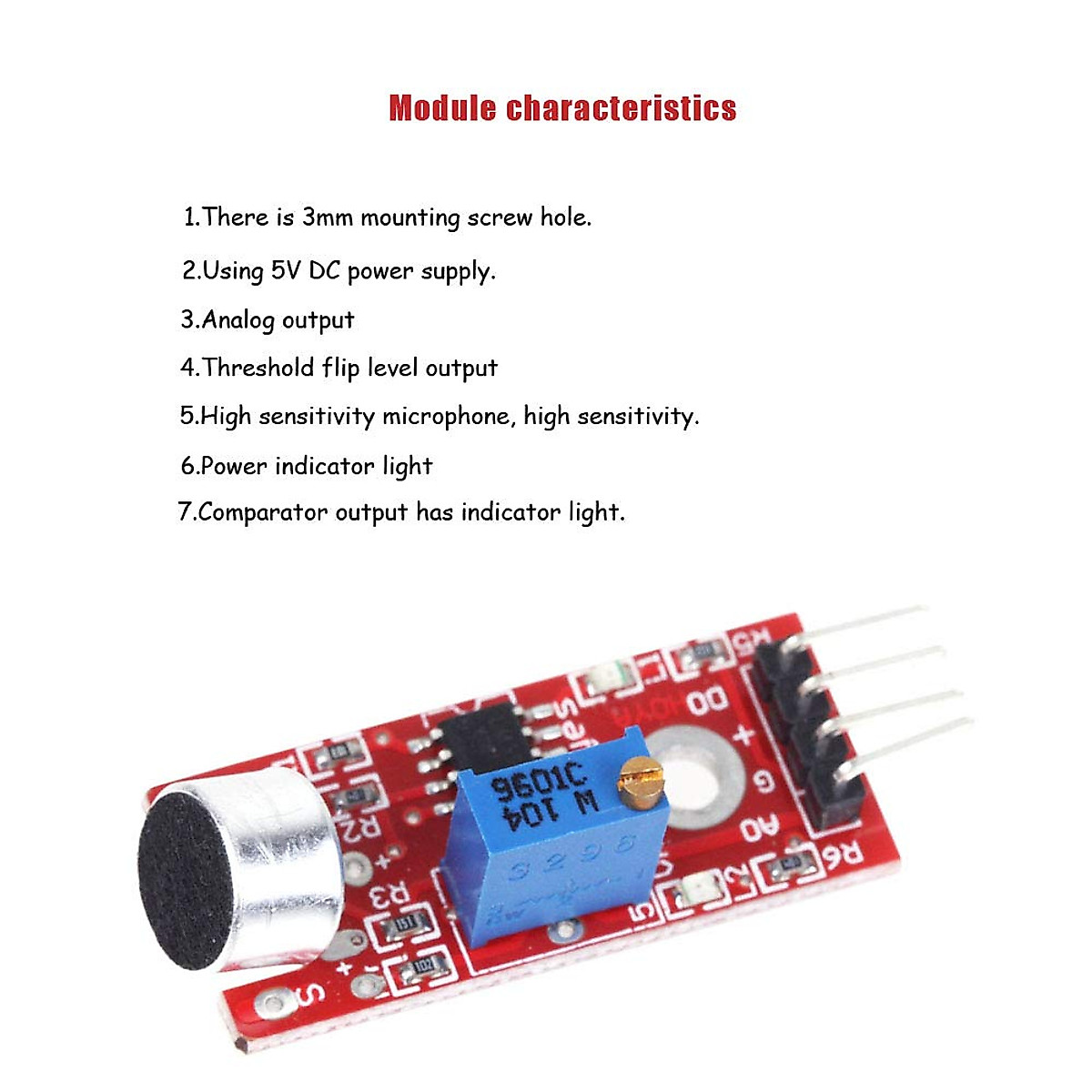 Comidox 3Pcs High Sensitivity Microphone Sensor AVR PIC Sound Detection Module for Arduino