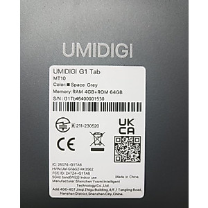 UMIDIGI G1 Tab Android 13 Tablet 2024, 8（4+4） GB+64GB 1TB Expand, Wi-Fi 6 Model, 10.1 inch Tablet with Quad-Core Processor up to 2.0 GHz, 6000mAh, Dual Camera, BT, 1280 * 800 HD IPS Touch Screen