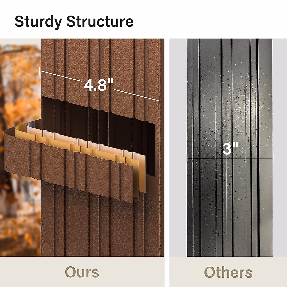 LAUSAINT HOME 12x16 ft Metal Gazebo with Curtains and Nettings for Patios, Waterproof Permanent Heavy Duty Metal Double Roof Pavilion with Brown Aluminum Frame for Lawn, Party