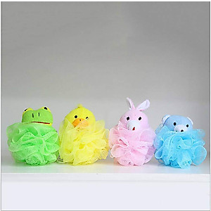 5 Pieces Cute Exfoliating Mesh Pouf Bath Sponge Ball Shower Loofah Loofa Body Scrubber