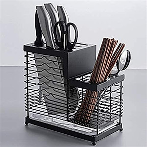 XJXJ Household Knife Holder Kitchen Shelf Tool Storage Rack Drain Tray Kitchen Appliances Chopsticks Box Wallmount kitchen knife sets