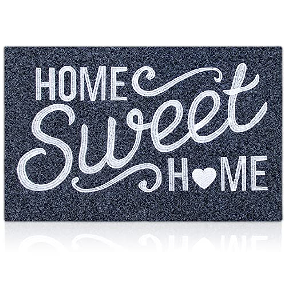 AAZZKANG Front Door Mat Non Slip Welcome Mats Outdoor Home Sweet Home Doormat with Rubber Backing Easy to Clean Indoor Mats for Entrance High Traffic Areas Entry Grey