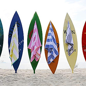 HENBAY Fluffy Oversized Beach Towel - Plush Thick Large 70 x 35 Inch Cotton Pool Towel, Rose Red Striped Quick Dry Swimming Cabana Towel