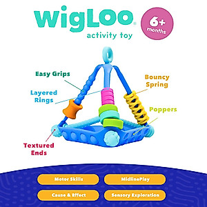 MOBI WIGLOO Baby Sensory Toys from Infants to Toddlers - Baby Toys for Hand Eye Coordination and Developmental Brain Function - Food Grade Silicone - 6 Month Old Baby Toys - Teething Toy