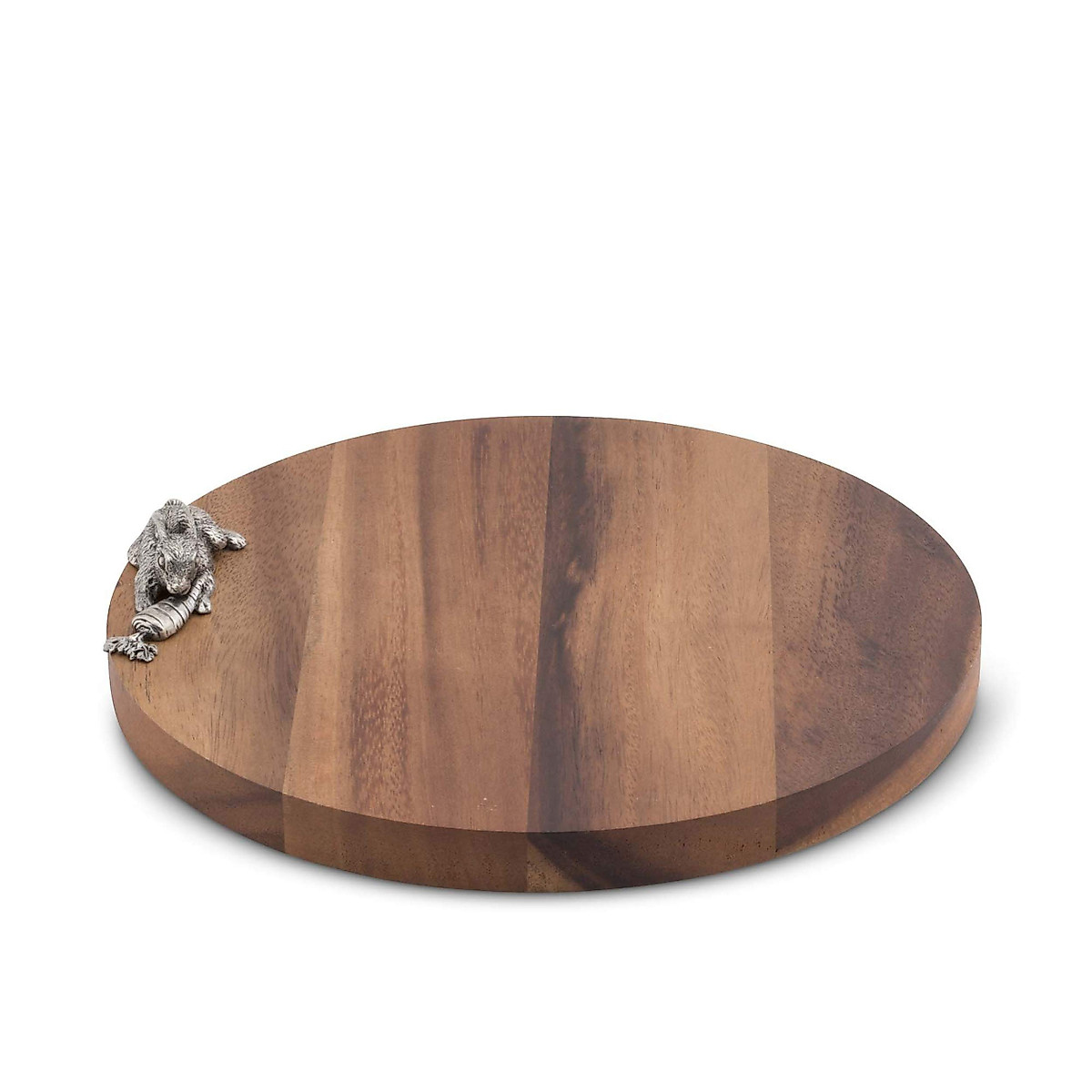 Vagabond House Rabbit Wood Cheese/Bar Board Round Acacia Hardwood Cheese/Serving Board 10 inch Diameter .75 inch Tall