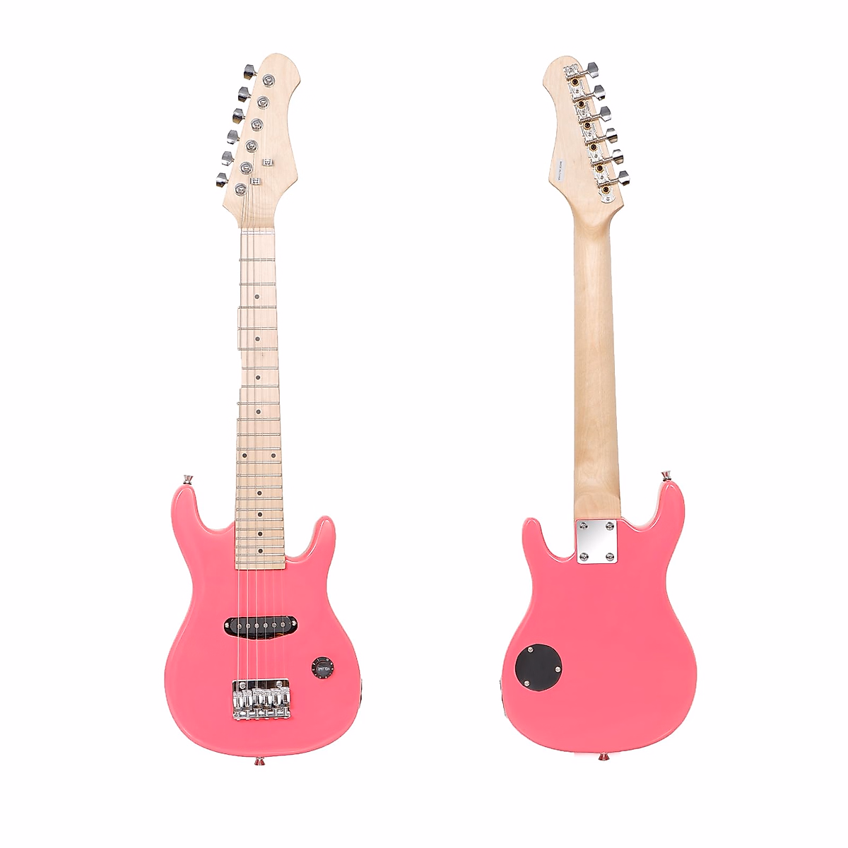 Smartxchoices 30" Inch Kids Electric Guitar with 5W Amp Cable Cord Pick Shoulder Strap Much More Guitar Combo Accessory Kit for Beginner Starter (Pink)