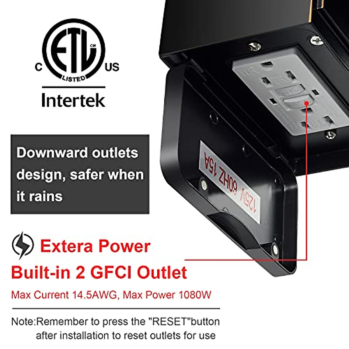 Myhaptim Porch Lights with GFCI Outlet,Dusk to Dawn Motion Sensor Outdoor Lights,3 Lighting Modes Black Front Door Lights,Waterproof Outside Wall sconces for House Patio Garage