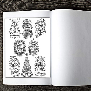 Christmas Blessings Transparent Stamp Clear Silicone Rubber Seal Stamping Tool Wonderful Gift for Children Teen Boy Girl Silicone Sheets for Crafts