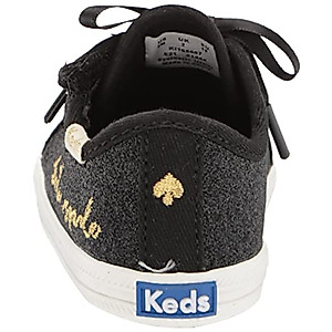 Keds Baby Kickstart Crib Sneaker, Black, 3 US Unisex Infant