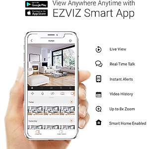 EZVIZ Video Doorbell Camera, 2.4Ghz/5Ghz Wi-Fi 1080P Wired Security Camera with AI-Human Detection, 2-Way Talk, Existing Wiring Required | DB1C