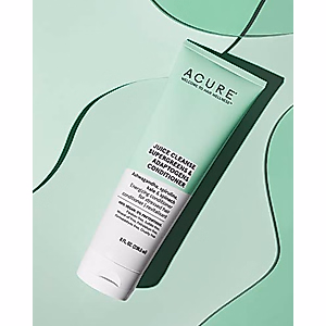 Acure, Juice Cleanse Supergreens Adaptogens 100 Vegan Antioxidant For Stressed Hair Ashwagandha Spirulina Kale Spinach Brightens ReEnergizes Hair, Conditioner, 8 Fl Oz