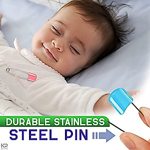 142Pcs Baby Safety Pins Heavy Duty - Stainless Steel Cloth Diaper Pins Heavy Duty Safety Pin Diaper Safety Pins for Clothes Decorative Diaper Pins - Plastic Head Clothing Safety Pins Bulk Safety Pins