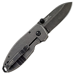 CRKT Squid Folding Pocket Knife: Compact EDC Straight Edge Utility Knife with Stainless Steel Blade and Framelock Handle & Smith's Abrasives PP1 hunting-knife-sharpeners 3.5" x 1" x 0"