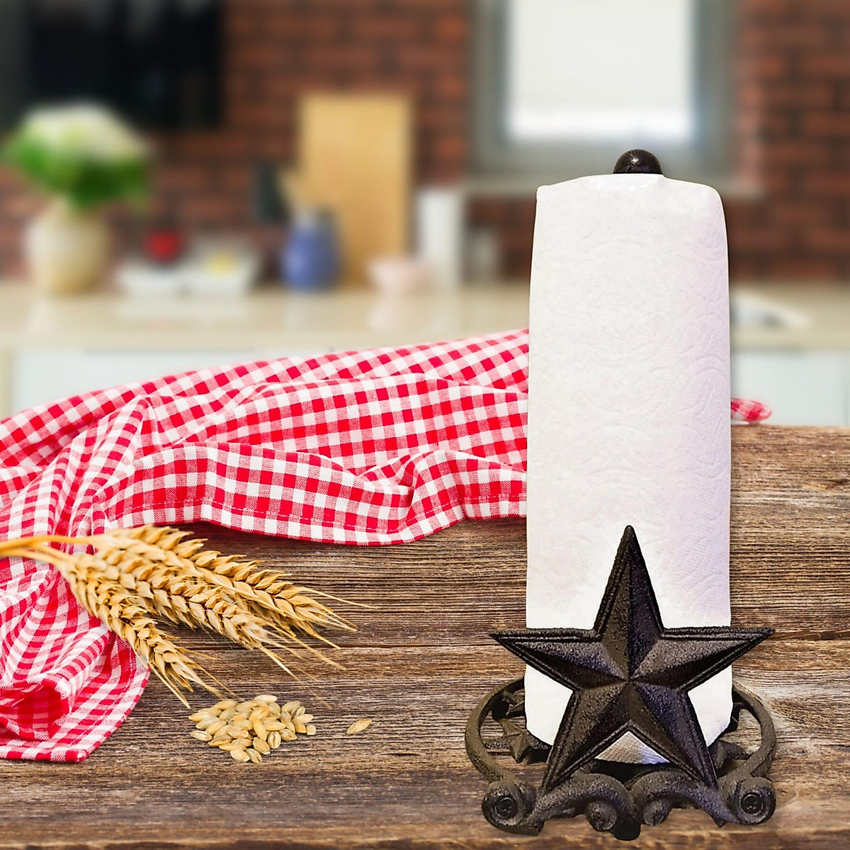 Metal Star Country Rustic Paper Towel Holder