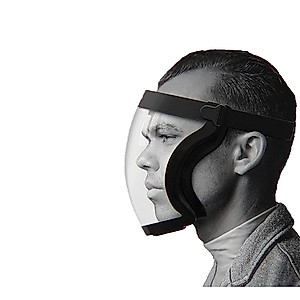 Banxian Super Protective Face Shield,Anti Fog Mask,Adult Clear Face Shield,Plastic Face Mask （Black）
