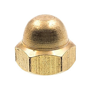 Prime-Line 9077180 Acorn Cap Nuts, #10-32, Solid Brass (10 Pack)
