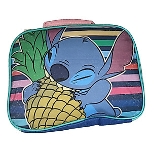 Ruz Stitch 16" Backpack With Detachable Lunch Box Black-Blue