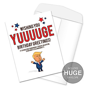 Canopy Street Trump Huge Birthday Greeting Card / 8.5" x 11" Large Greeting Card/Jumbo Birthday Greeting From Group