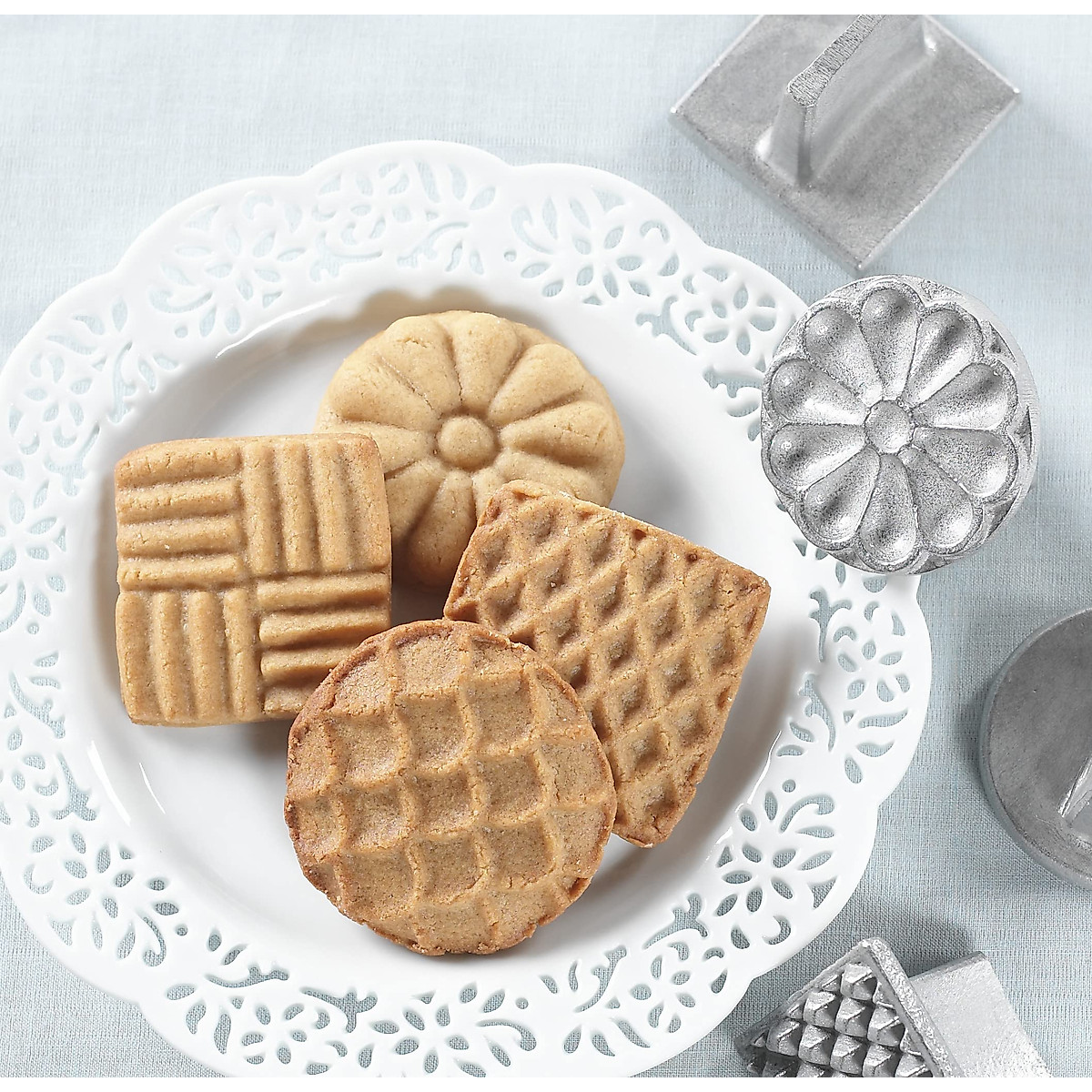 Nordic Ware Swedish Rosettes & Timbale Set, 6 Pieces, Silver