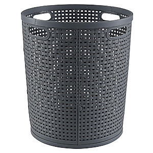 Parlynies Plastic Laundry Basket, Portable Clothes Hamper for Toys, Dirty Clothes, Grey, F