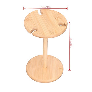 NALLELY Wine Glass Cup Holder,Wine Glass Hanger,Bamboo Wood Goblet Wine Glass Hanging Drain Rack,Installation Size: 25 * 15.5 * 15.5cm,for Home Kitchen Dining Room,Home Decoration