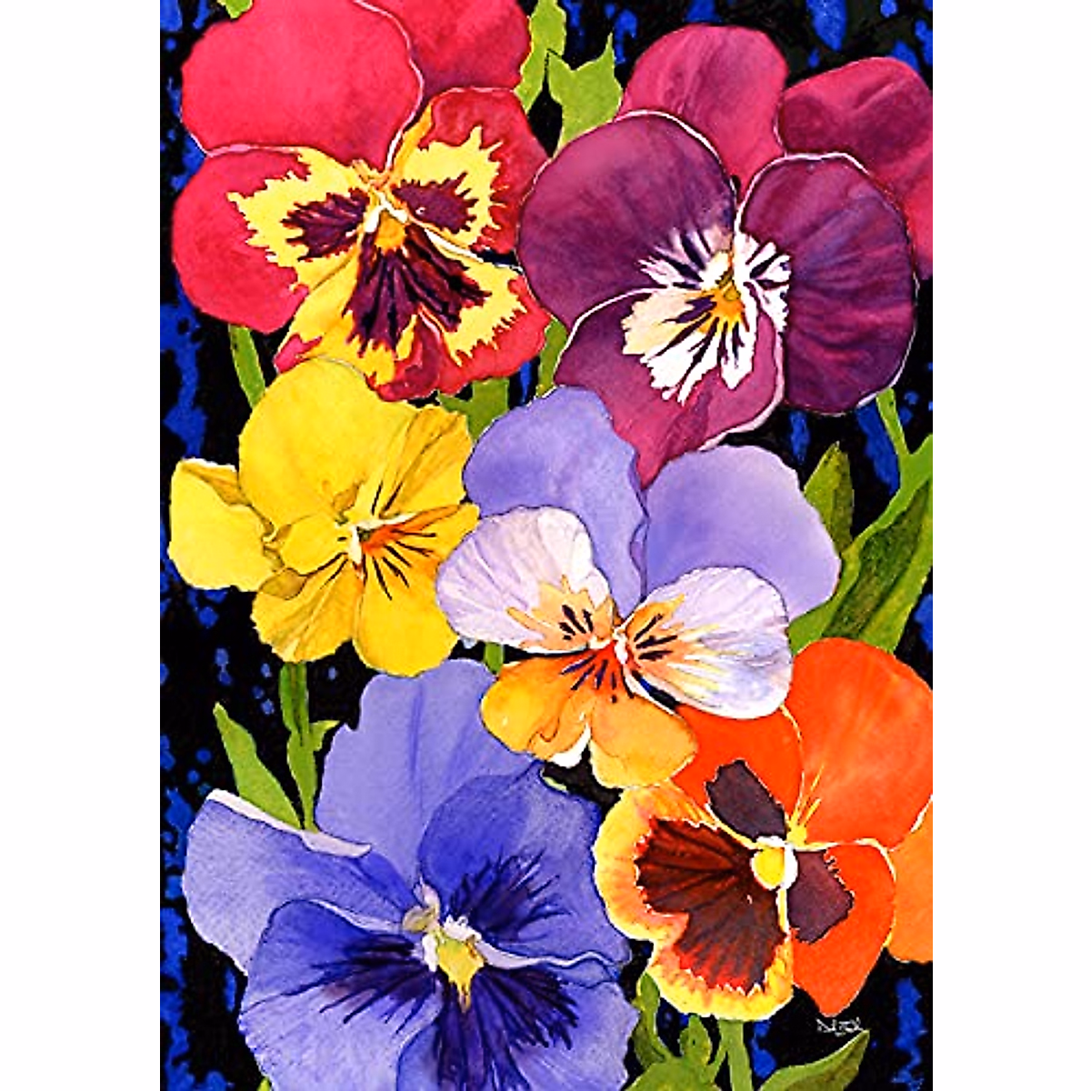 Toland Home Garden 1012552 Pansy Perfection Spring Flag 28x40 Inch Double Sided Spring Garden Flag for Outdoor House Flower Flag Yard Decoration