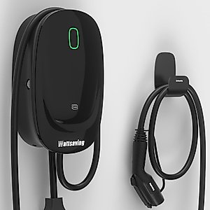 Wattsaving Level 2 EV Charger - 240 Volt up to 40 Amp Electric Vehicle Charging Station with NEMA 14-50 Plug and 24.6 Ft Cable, Black