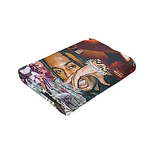 DanaJLessard Flannel Blanket Playboi Rapper Carti Throws Blanket Fleece Air Conditioning Blankets All Season 60"x50"