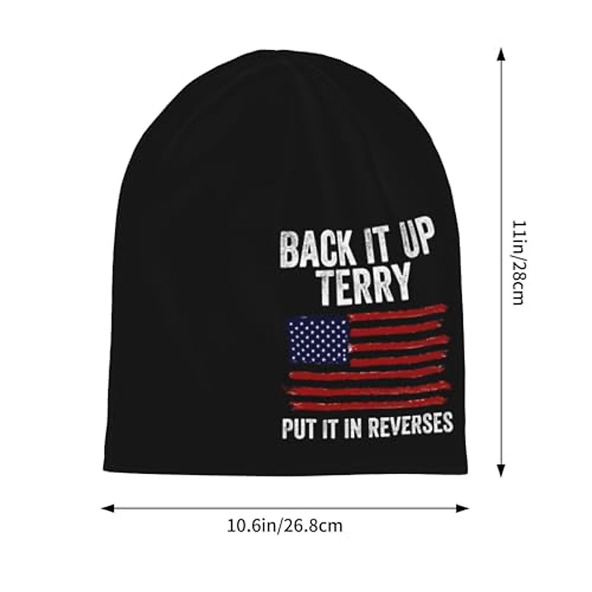 YVNUM Back It Up Terry Put It in Reverses Winter Beanie Hats for Men Women,Warm Cozy Knitted Cuffed Skull Cap