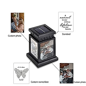 Personalized Photo Memorial Lantern Lamp Sympathy Lantern Bereavement Gift Loss of a Loved One (2 Photos+Date+Name #2)