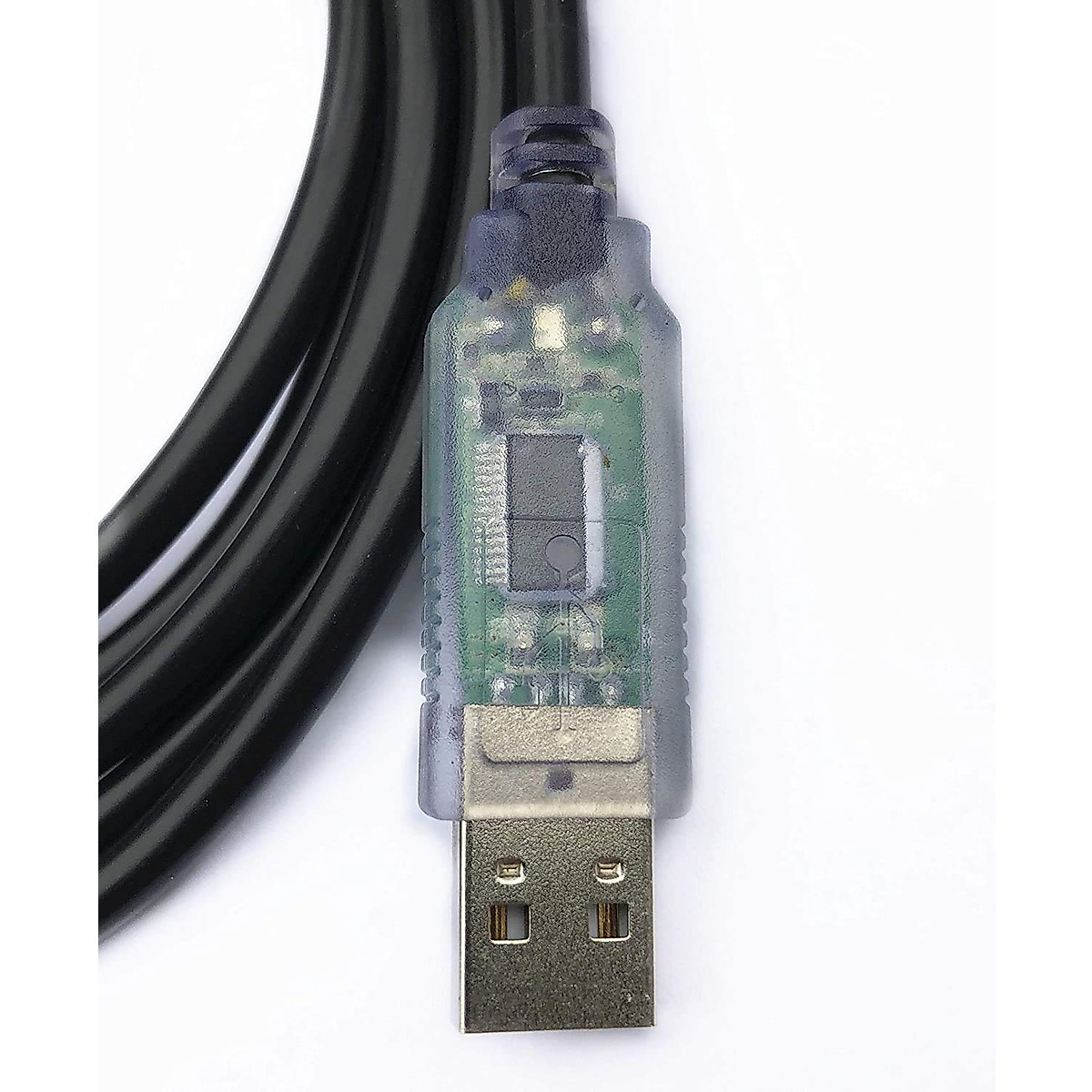 EZSync USB CT-62 CAT Programming Cable for Yaesu FT-100, FT-817, FT-857, FT-897 Radios, LED Data Lights, Mini DIN 8 (Transparent), EZSync722