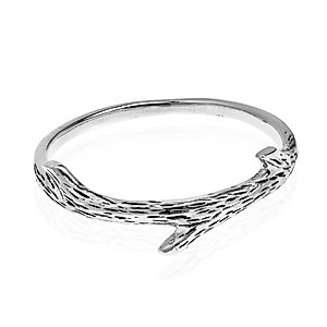 AeraVida Everyday Nature's Tree Branch .925 Sterling Silver Ring | Delicate Wedding Rings For Women | Chic Comfort Fit for Women | Statement Fashion | Sizes (11)