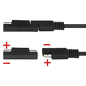 PNGKNYOCN 2 Feet Solar Adapter to SAE Connector Adapter 14AWG Cable Connector with 1 SAE to SAE Polarity Reversal Adapter YOUCHENG, Suitable for Most Solar Panel Kits