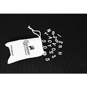 Executive Office Solutions Extra Large Changeable Letter Board - Black Felt With Solid Oak Frame, Wall Mount, Canvas Bag, Letter Clippers, Letter Box and 450 Characters 24 x 30 Black (LB5)