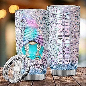 So Many Pets Personalized Gnome I Love Being A Nana, Mimi, Grandma Tumbler Cup with Grandkids Names, Gift For Grandmother Granny Grammy Birthday Gifts 20oz 30oz Insulated Coffee/Tea with Lid