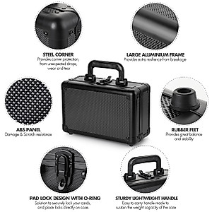 FunGuys Modern Graded Card Storage Box, Black Aluminum, Holds 43 Slabs, Sports & Pokemon Cards, PSA, BGS, SGC, 11 x 7 x 4.7 Inches