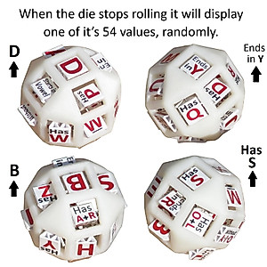 Patent Game Die for Scattegories Games