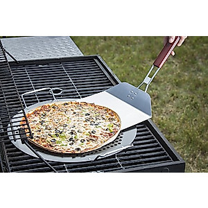 TableCraft BBQ Pizza Peel with Wood Handle, Medium, Stainless Steel
