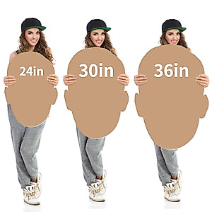 EnjoyView Custom Big Head Cutout, Giant Fun Fathead, Fat Head Cardboard Customize, Personalized Face Signs, Upload Your Photo, 1 Piece, 3 Size, Up to 36” Tall