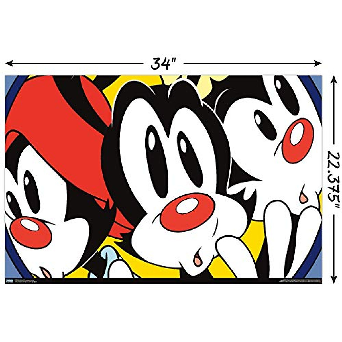 Trends International Animaniacs - Faces Wall Poster, 22.375" x 34", Unframed Version