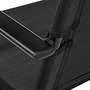 RAYTIK Square Set of 2 Outdoor Patio Steel Sling Folding Chair, Black