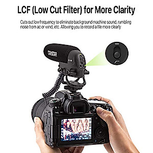 Takstar SGC-600 Shotgun Microphone, Camera Microphone for iPhone Smartphone, Nikon Canon Sony DSLR Camcorder Professional Video Microphone with Windscreen, Shock Mount, 3.5mm Stereo Audio Jack