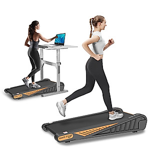 2 in 1 Under Desk Treadmill with Handlebar, Foldable Treadmills for Home, Walking Pad Mini Treadmill 8% Incline, 280 lb Capacity, 2.5HP