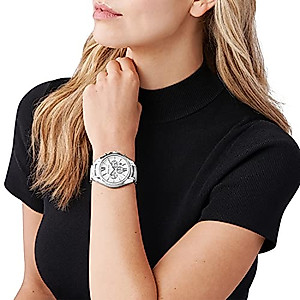 Michael Kors Women's Whitney Quartz Watch with Stainless Steel Strap, Silver, 20 (Model: MK6728)