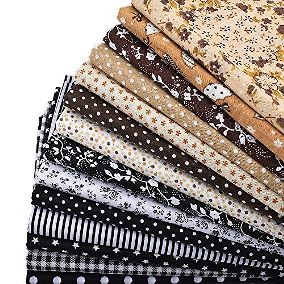 14pcs 19.6" x 19.6" Floral Printed top Cotton Fabric Bundle Squares Quilting Sewing Patchwork Cloths DIY Scrapbooking artcraft