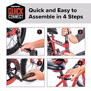 Huffy ZRX 16" Kids Bike, Ideal for Ages 3 to 5 Years Old, Front Pegs, BMX Style Handlebar, Quick Connect Assembly, Designed for Growth, Durable Steel Frame, Enclosed Chain Guard, Silver