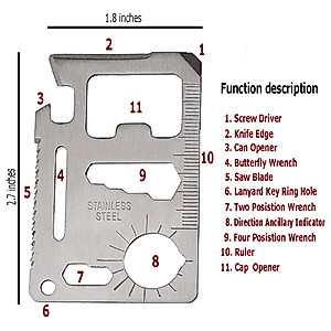 FASPLORE Survival Multi-tool Card and Snowflake Tool Camping Tool EDC Kit Hunting Fishing Hiking Gear